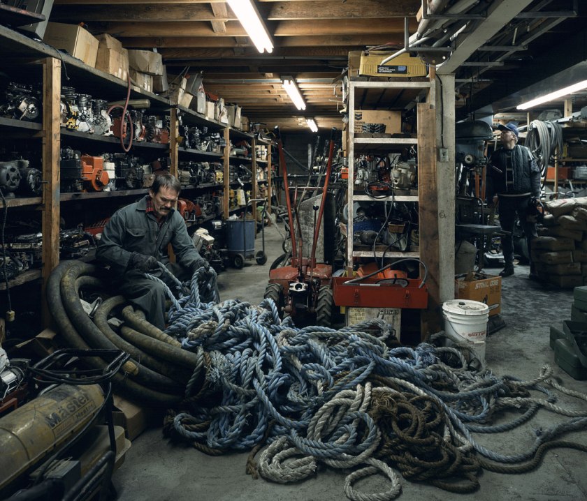 Jeff Wall Adrian Walker artist drawing from a specimen in a laboratory ...
