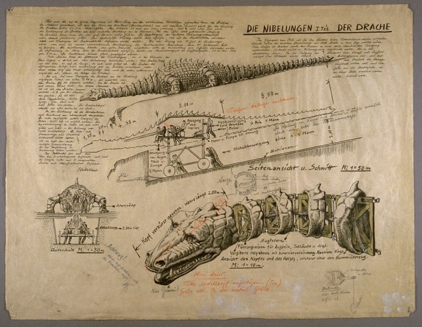 Erich Kettelhut and Fritz Lang Set design for The NibelungenArt Blart ...